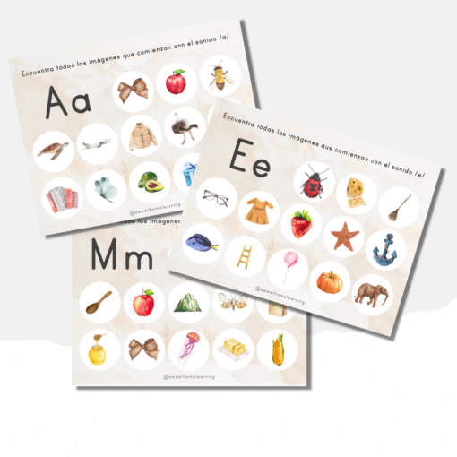 Sonido Inicial Abecedario | Beginning Sound Spanish Alphabet – Sweet ...