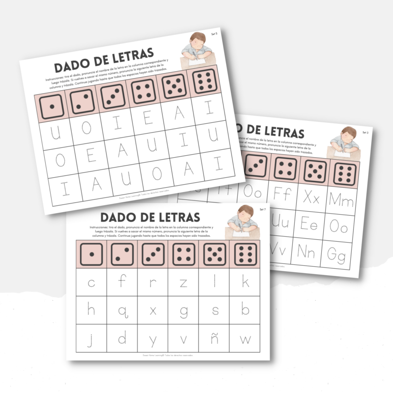 Abecedario Trazando – Roll and Dice Spanish Alphabet – Sweet Home Learning